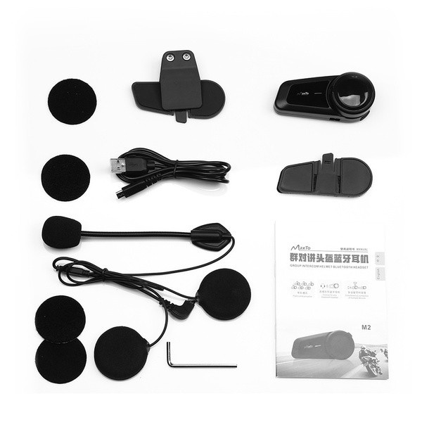 Jual Intercom Maxto M2 Bluetooth Helm Dual Mic 6 Rider Party Call ...