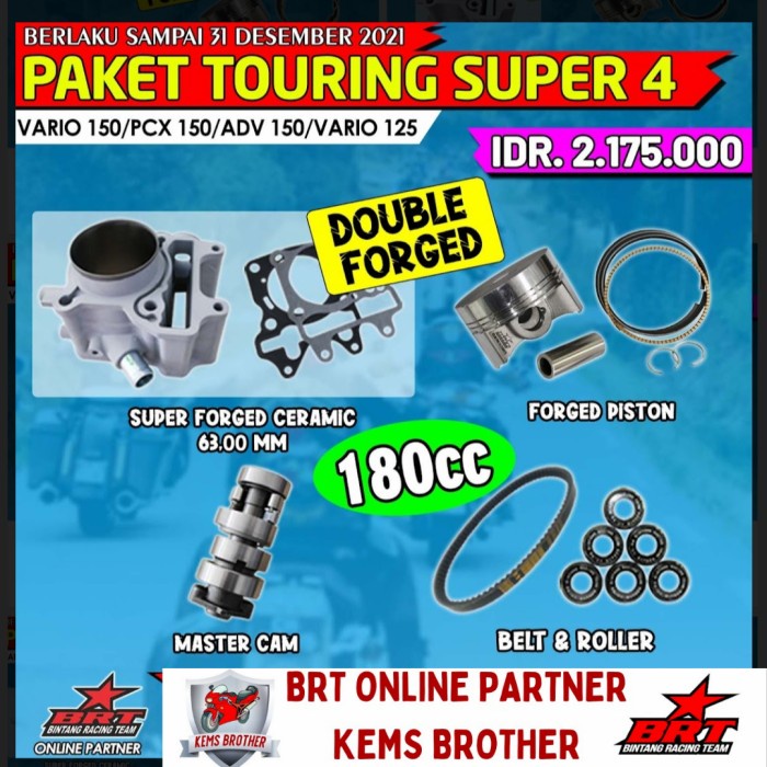 Jual Termurah Paket Brt Vario Pcx Adv Touring Super 4 Boreup 180Cc ...