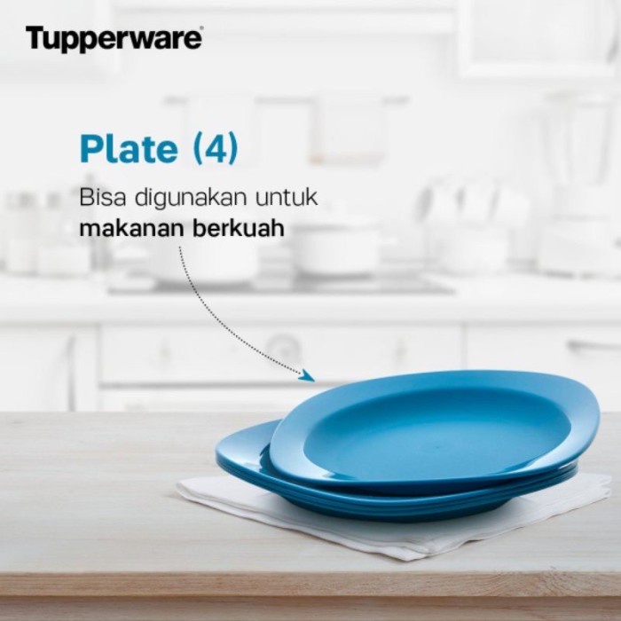 Jual Promo Piring Makan Tupperware Bloomia Plate (4Pcs) | Shopee Indonesia