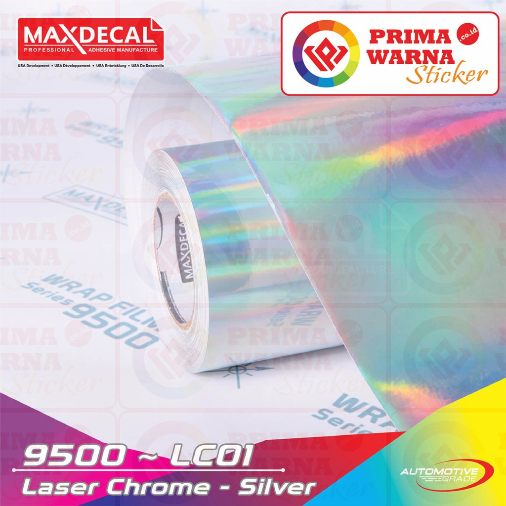 Jual [ROLL] MAXDECAL 7500 LC01 SILVER LASER CHROME STICKER | Shopee ...