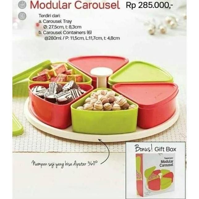 Jual Tupperware Modular Carousel / Toples Snack / Toples Lucu / Toples ...