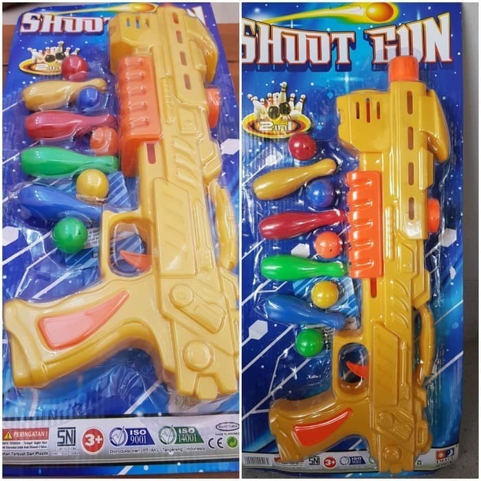 Jual Harga Spesial Mainan Anak 2 In 1 Shoot Gun Bowling Senapan Pistol ...
