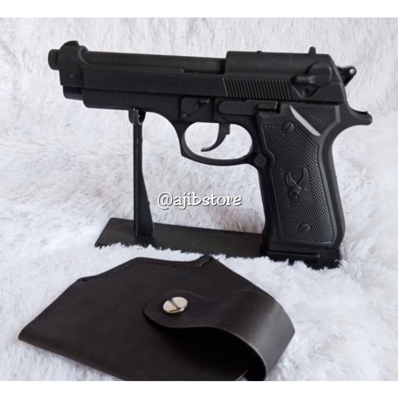 Jual KOREK API PISTOL BARA GAS FULL BLACK, KOREK API PISTOL UNIK ...