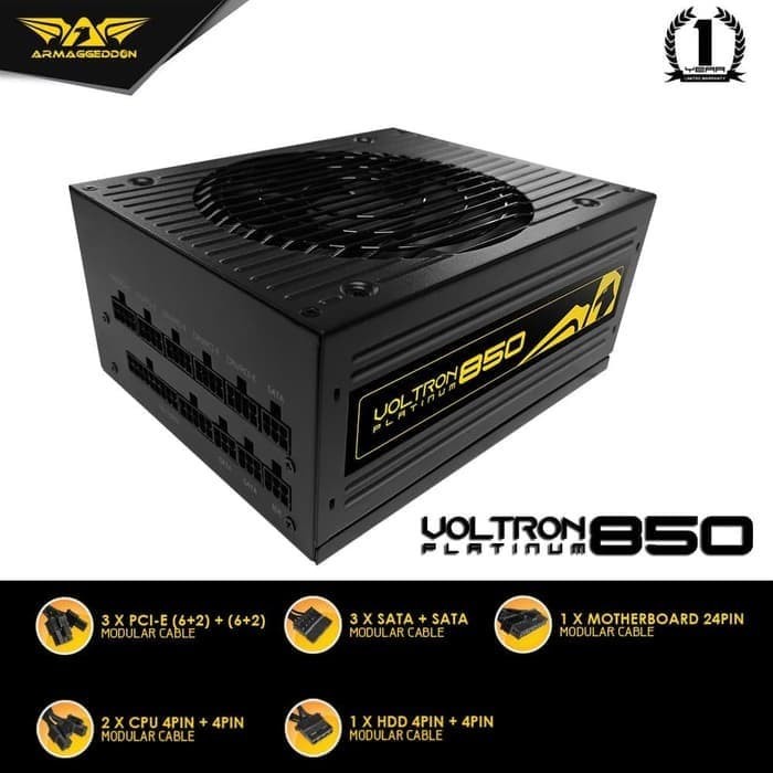 Jual ARMAGEDDON Power Supply Voltron Platinum 850wtt | Shopee Indonesia