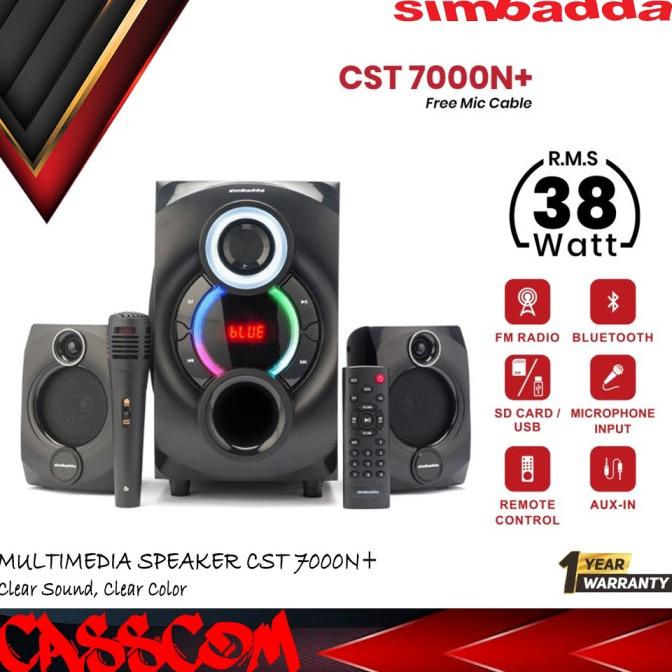 Jual Speaker Bluetooth Simbadda Cst 7000N+ Subwoofer Bass Power Led ...