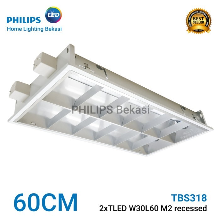 Jual Promo Kap Lampu Rmi Philips Tbs318 C 2Xtl-D 18W Hf M2 600Mm ...