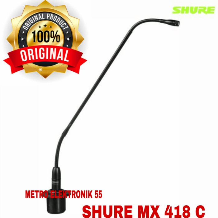 Jual Mic SHURE MX 418 C Gooseneck,Podium Original | Shopee Indonesia