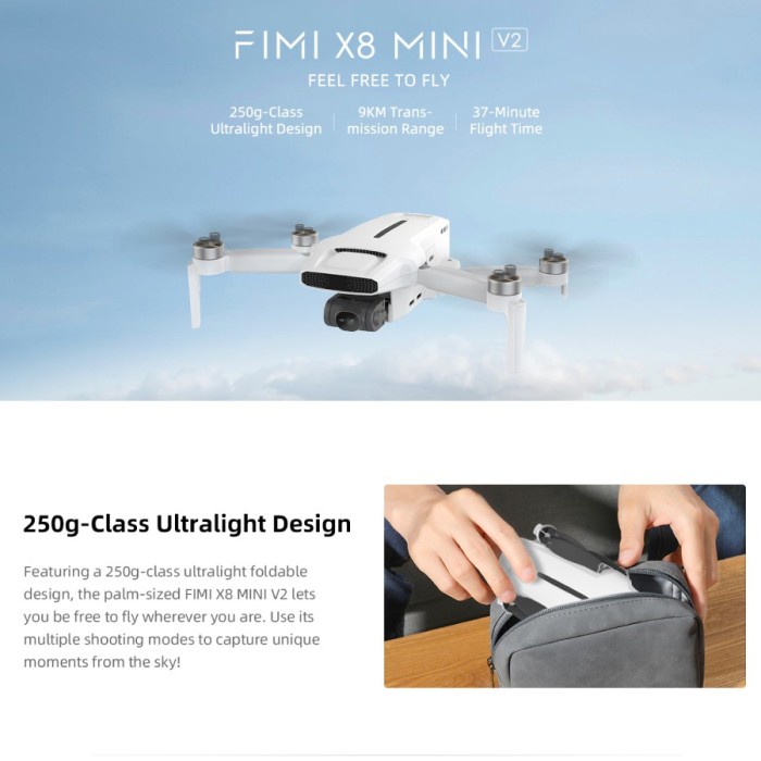Jual Drone Fimi X8 Mini V2 9Km 4K 3-Axis Gimbal Camera Combo Version | Shopee Indonesia