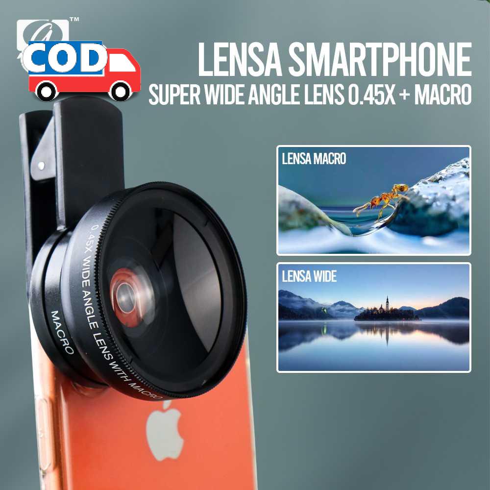 Jual Lensa Kamera HP Fotografi 2in1 Macro Super Wide Angle Camera Lens ...
