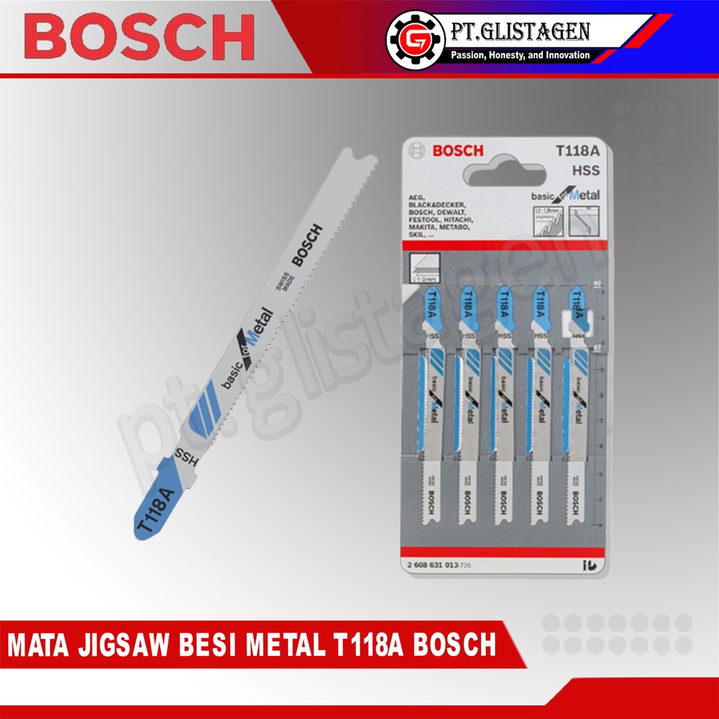 Jual BOSCH Mata Jigsaw T118A Besi Metal Jig Saw Blade Gergaji T 118A ...