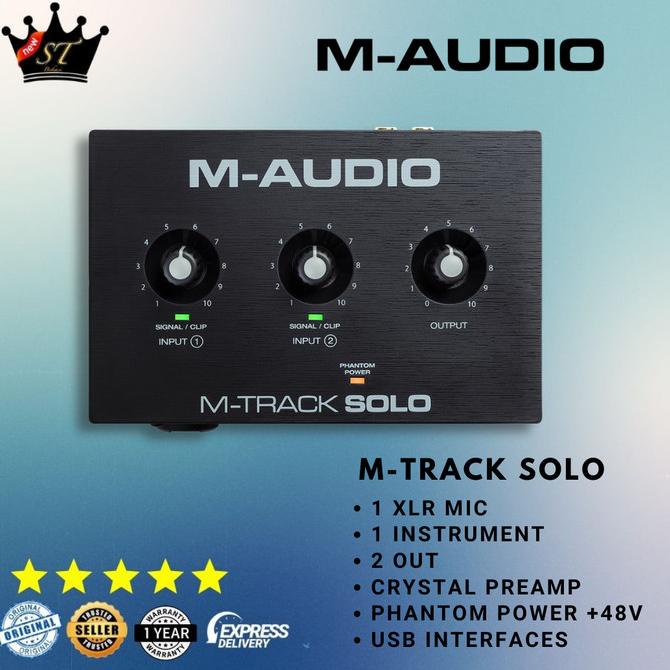 Jual M-Audio M-Track Solo Soundcard USB Audio Interf MAudio MTrack ...