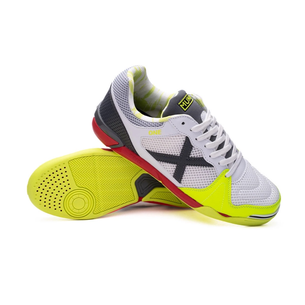Jual X Munich Sepatu Futsal One Indoor 60 - White Lime | Shopee Indonesia