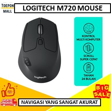 Jual Logitech M720 Mouse Wireless Bluetooth Multi-Device Hyper Fast ...