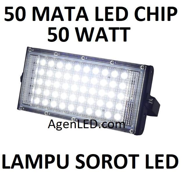 Jual Lampu LED SOROT 50W Flood light FLOODLIGHT tembak 50 w watt outdoor HQ | Shopee Indonesia