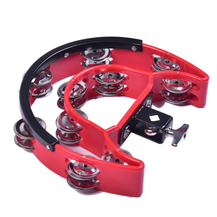 Jual Tamborin - Tamborin Double Ring Moon Rhythm Warna Merah Untuk Drum ...