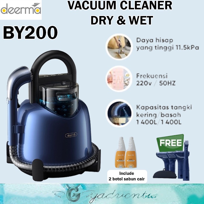Jual DEERMA BY200 HYDRO VACUUM VACUM TUNGAU DEBU WET DRY FABRIC SOFA KASUR | Shopee Indonesia