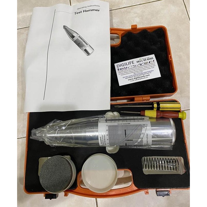 Jual Concrete Test Hammer Zc3-A Rebound Schmidt Resiliometer Tester ...