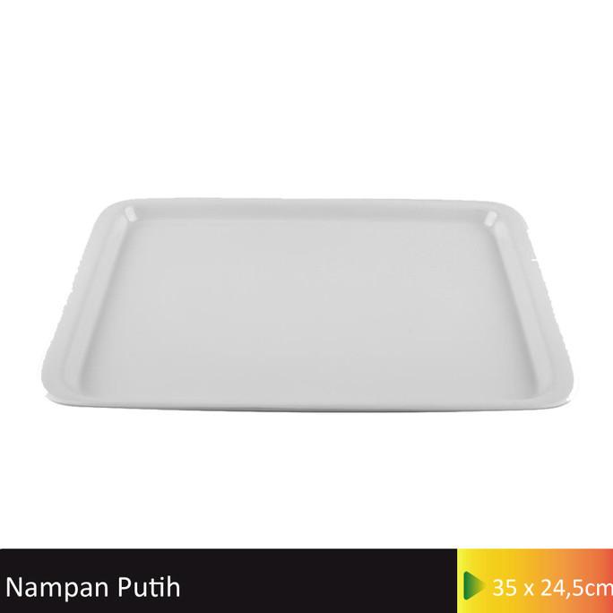 Jual Nampan Baki Roti, Food Tray 36X25cm Putih MELAMINE GLORI 9014PTH ...