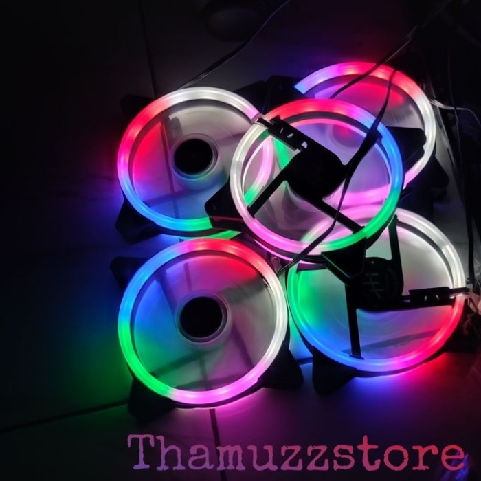 Jual XBT Aura Rainbow RGB fan casing 12CM LED RING - Fan case 12cm ...