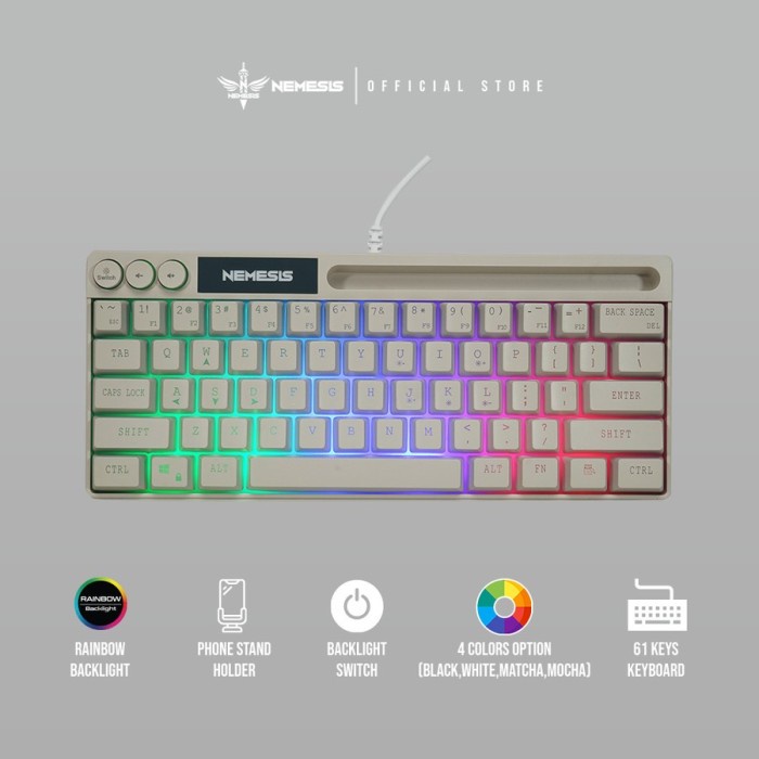 Jual NYK Nemesis ERIS K-06 / K06 Mini RGB with Phone Holder Gaming ...