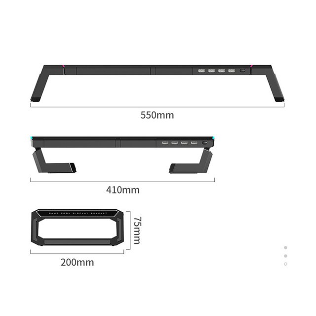 Jual Monitor Stand Rgb With Usb Expander, Phone Or Tablet Holder ...