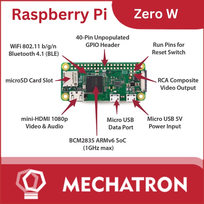 Jual Raspberry Pi Zero W Wifi Bluetooth Rpi Raspi Iot | Shopee Indonesia