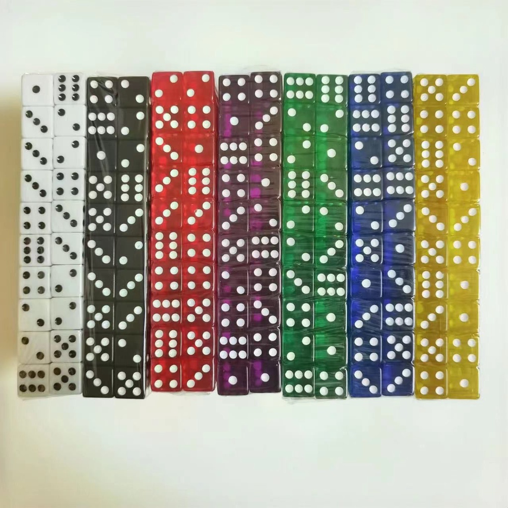 Jual DADU TRANSPARAN WARNA CANDY UKURAN 1.4CM 14MM SUDUT LANCIP/SEGI ...