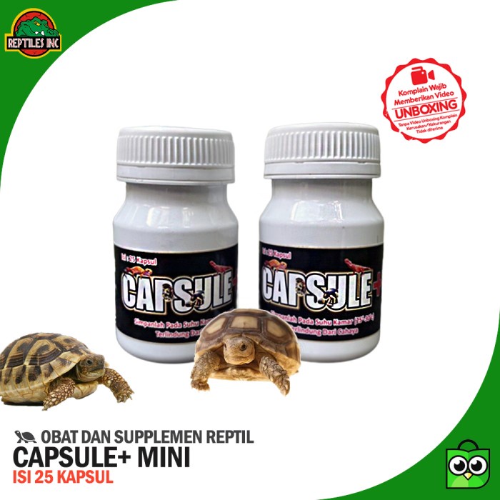 Jual CAPSULE PLUS MINI OBAT SAKIT REPTIL KURA TORTO SULCATA FLU / LEMAS ...