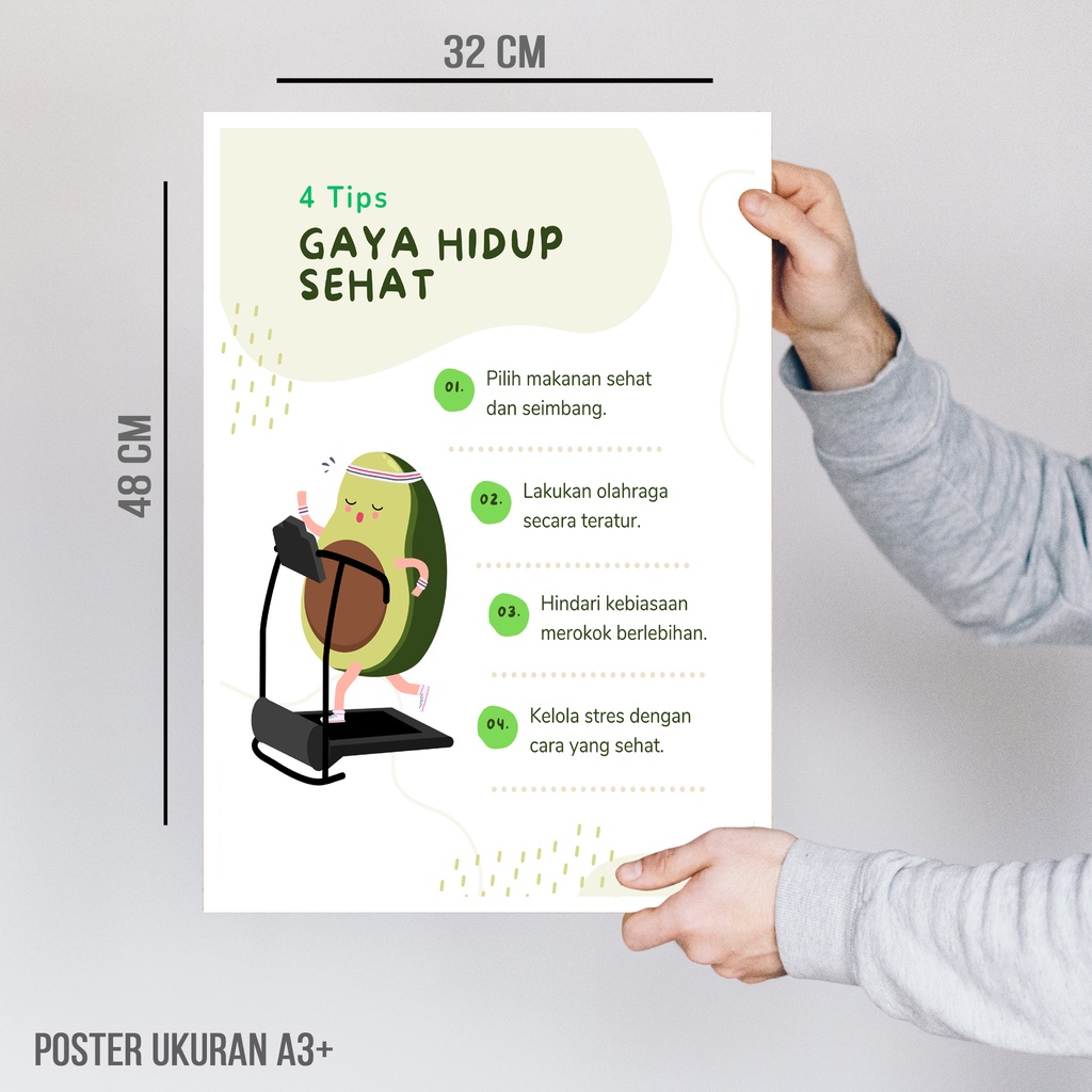 Jual Poster Kesehatan Gaya hidup sehat - Ukuran A3plus | Shopee Indonesia