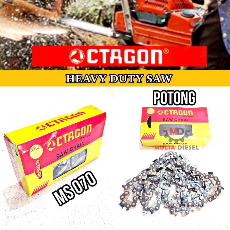 Jual Rantai Potong Belah Chainsaw Besar MS070 070 OCTAGON 52 T | Shopee ...