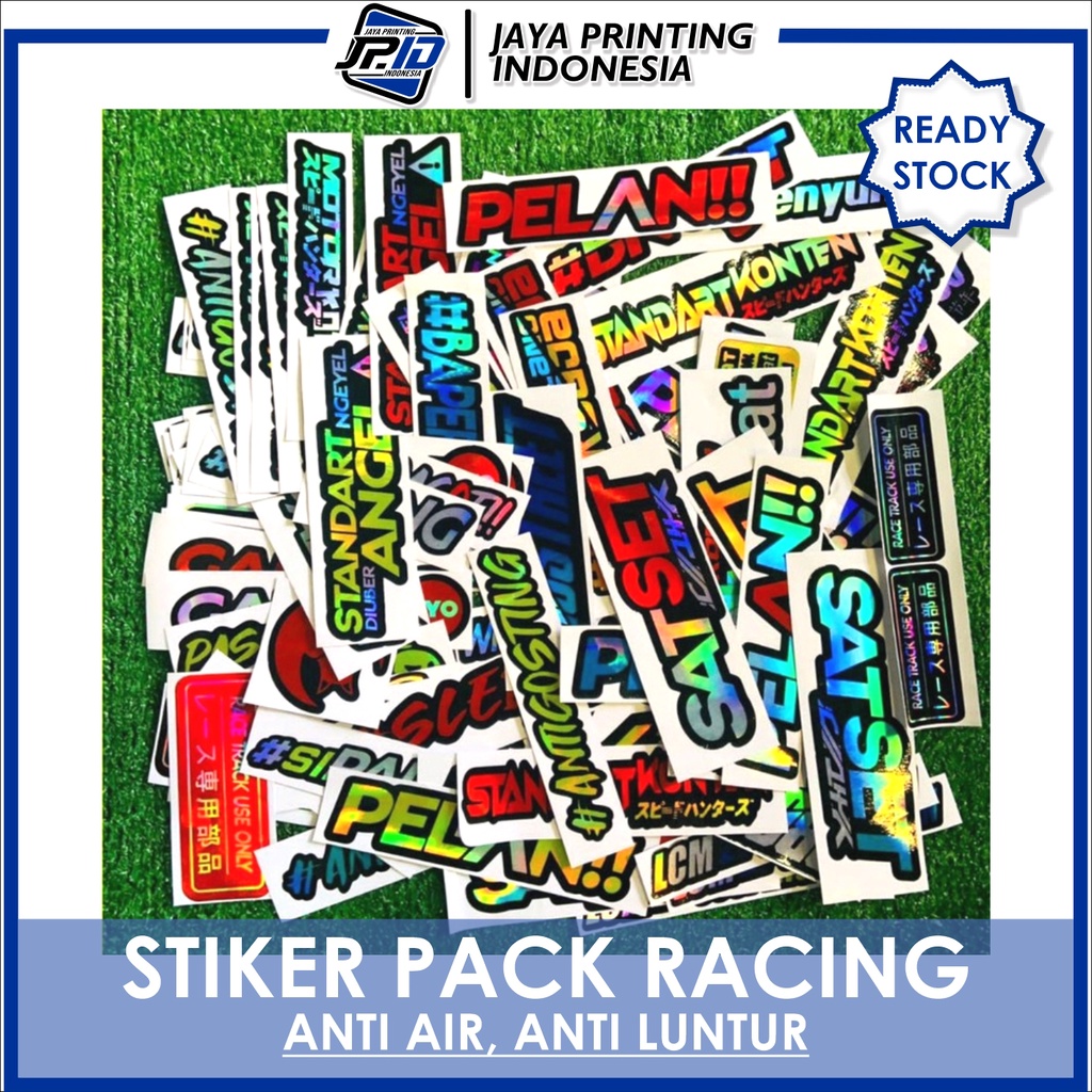 Jual JP Store Sticker Pack Hologram Stiker Motor Kata-Kata Viral Princut Setiker Anti Air SatSet ...