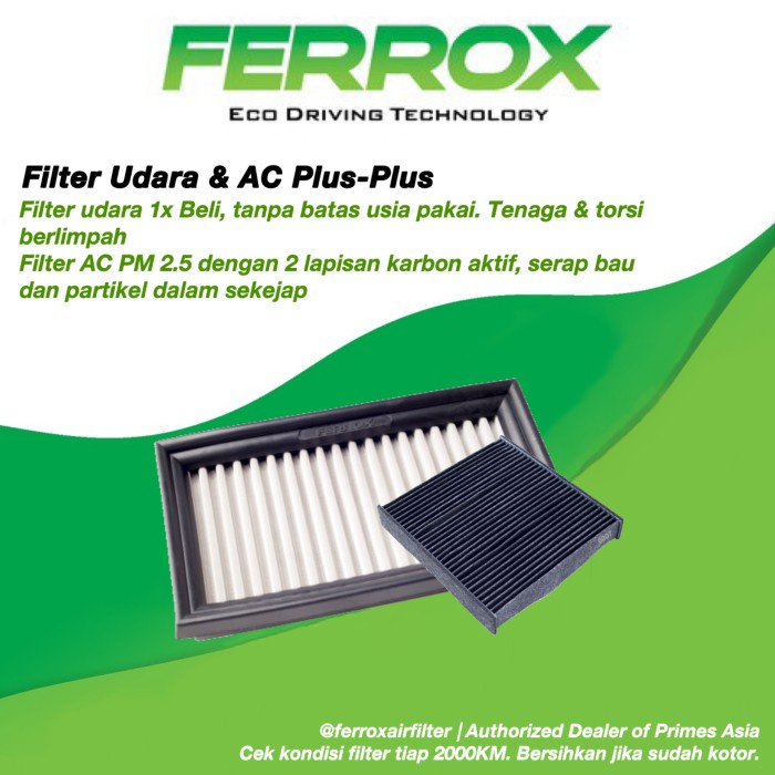 Jual Paket Ferrox Filter Udara & Filter Ac Toyota Calya (2016-Up ...