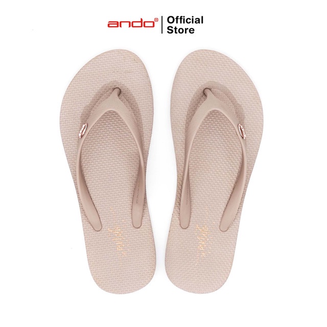 Jual Ando Official Sandal Jepit Diva Wanita Dewasa - Taupe | Shopee ...