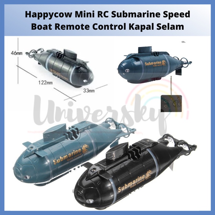 Jual HAPPYCOW MINI RC SUBMARINE SPEED BOAT REMOTE CONTROL KAPAL SELAM | Shopee Indonesia