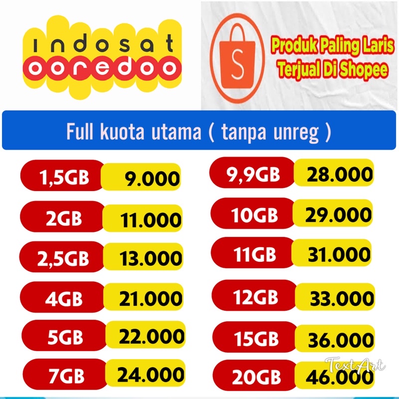 Jual paket data indosat kuota tanpa bagi tanpa unreg full kuota utama ...