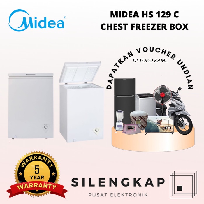Jual MIDEA CHEST FREEZER HS-129C 100LITER ORIGINAL | Shopee Indonesia