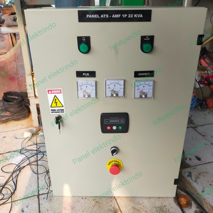 Jual PANEL ATS - AMF 1 PHASE 22 KVA + MCB PEMBAGI KE INSTALASI | Shopee ...