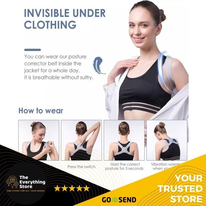 Jual CN- Smart Back Posture Reminder Corrector Adjustable Back Posture ...