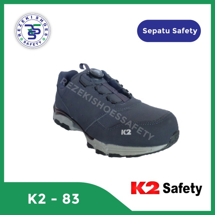 Jual SEPATU SAFETY K2-83 BOA NAVY - SEPATU SPORT SAFETY K2 83 BOA NAVY MURAH BEST QUALITY ...
