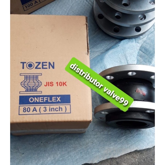 Jual Tozen JIS 10K OneFlex 3 inch Flexible Rubber Joint Flange besi ...