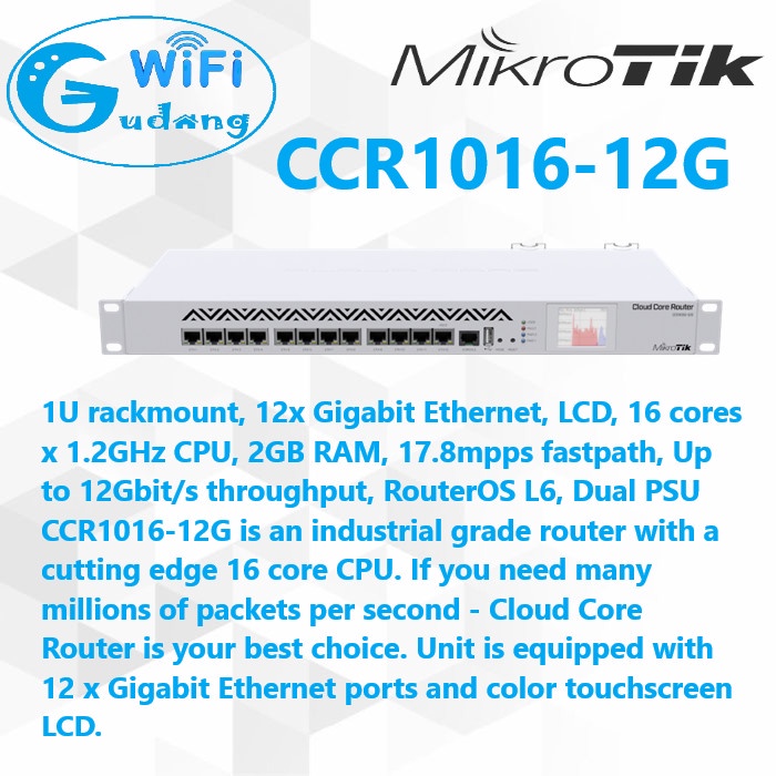 Jual MikroTik CCR 1016 12G CCR1016-12G Cloud Core Router | Shopee Indonesia
