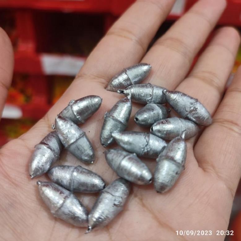 Jual (Isi 15) Timah pancing type melinjo M1 | Shopee Indonesia