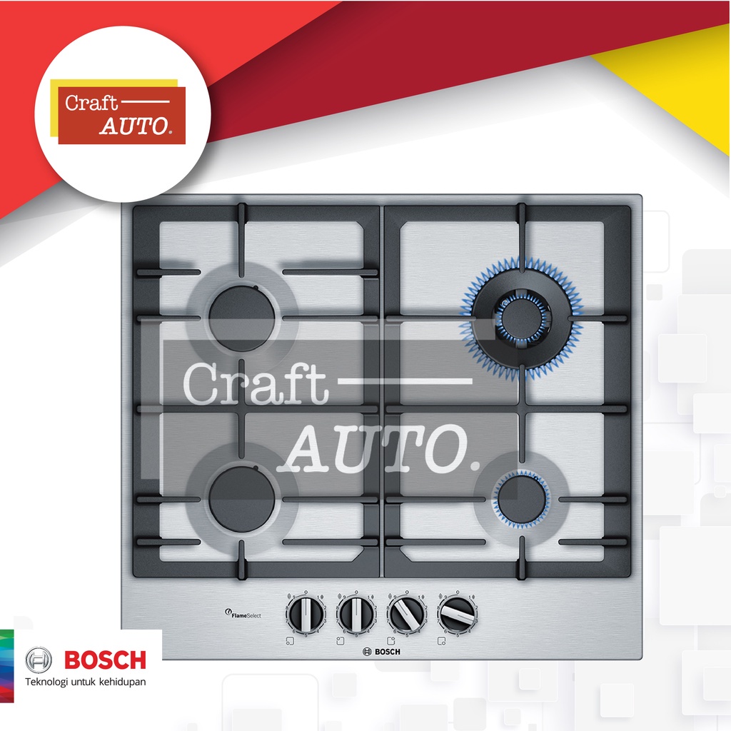 Jual Bosch Kompor Gas Stainless Steel PCH6A5B90 Serie 6 | 60 cm ...