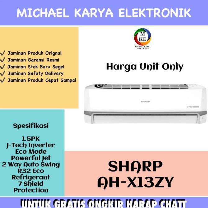 Jual AC SHARP J-TECH INVERTER 1.5PK AH-X13ZY SHARP AH X13ZY 1.5 PK INVERTER Kualitas Bagus ...