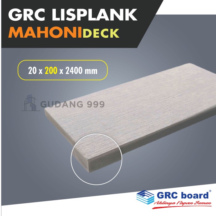 Jual MAHONI DECK GRC 20MM X 20CM X 2,4 M/ DECK GRC / LISPLANK ...