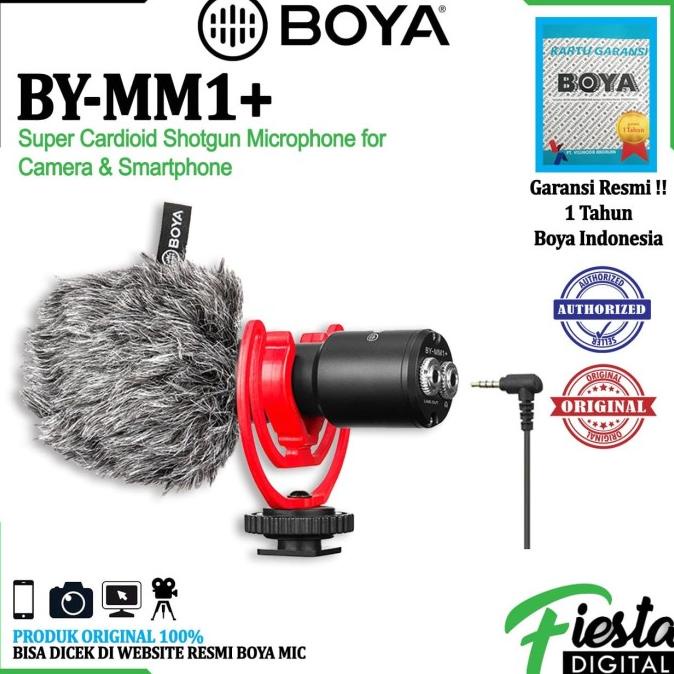 Jual BOYA BY-MM1+ Shotgun Microphone Mic for DSLR Camera Smartphone dll | Shopee Indonesia