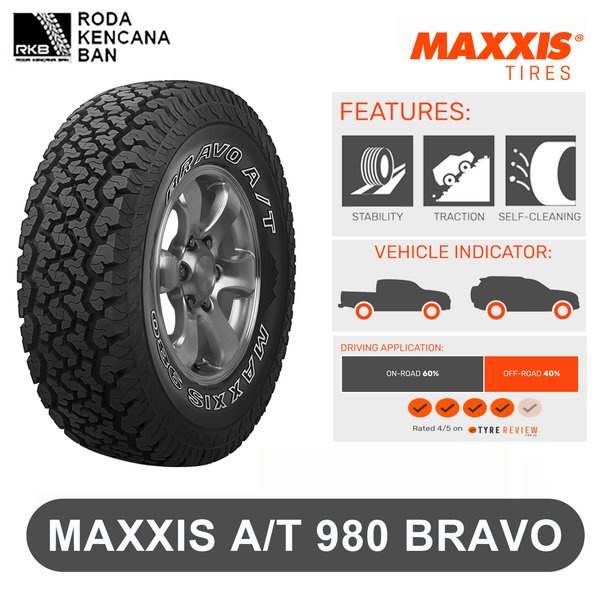 Jual Ban Mobil Fortuner Pajero Maxxis Bravo AT-980 Size 265-70 R17 ...