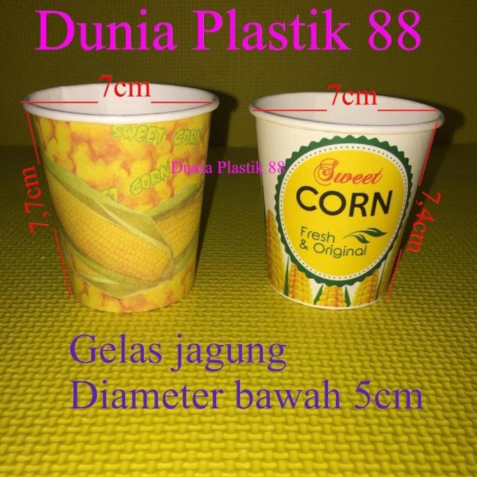 Jual 50PC 6,5oz Gelas kertas PAPER CUP jagung JASUKE pop sweet corn ...