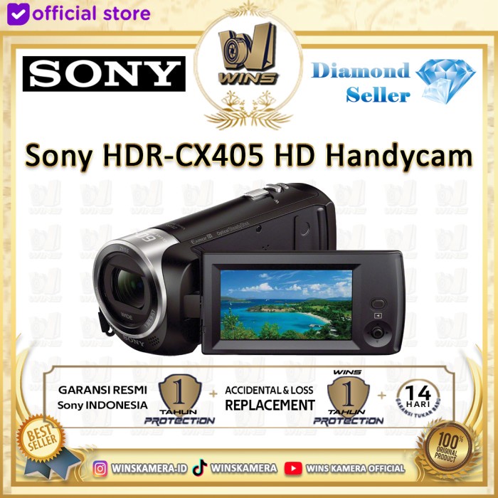 Jual SONY HDR-CX405 HD HANDYCAM GARANSI RESMI SONY | Shopee Indonesia