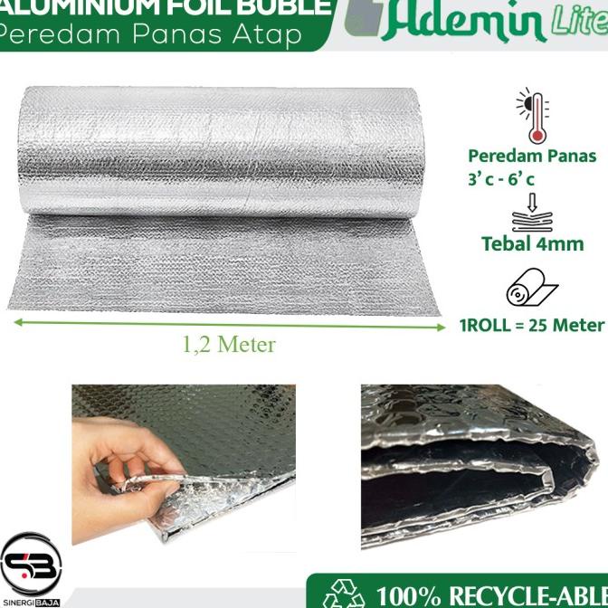 Jual ADEMIN lite Aluminium Foil Bubble Insulasi Atap Peredam Panas Atap ...